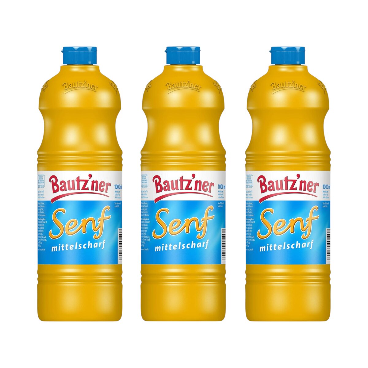 Bautz’ner Senf mittelscharf 1000ml – ideal zum Grillen & für die Küch ...